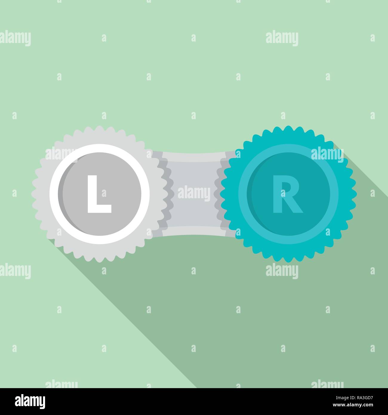 Contact lens case icon. Flat illustration of contact lens case vector ...