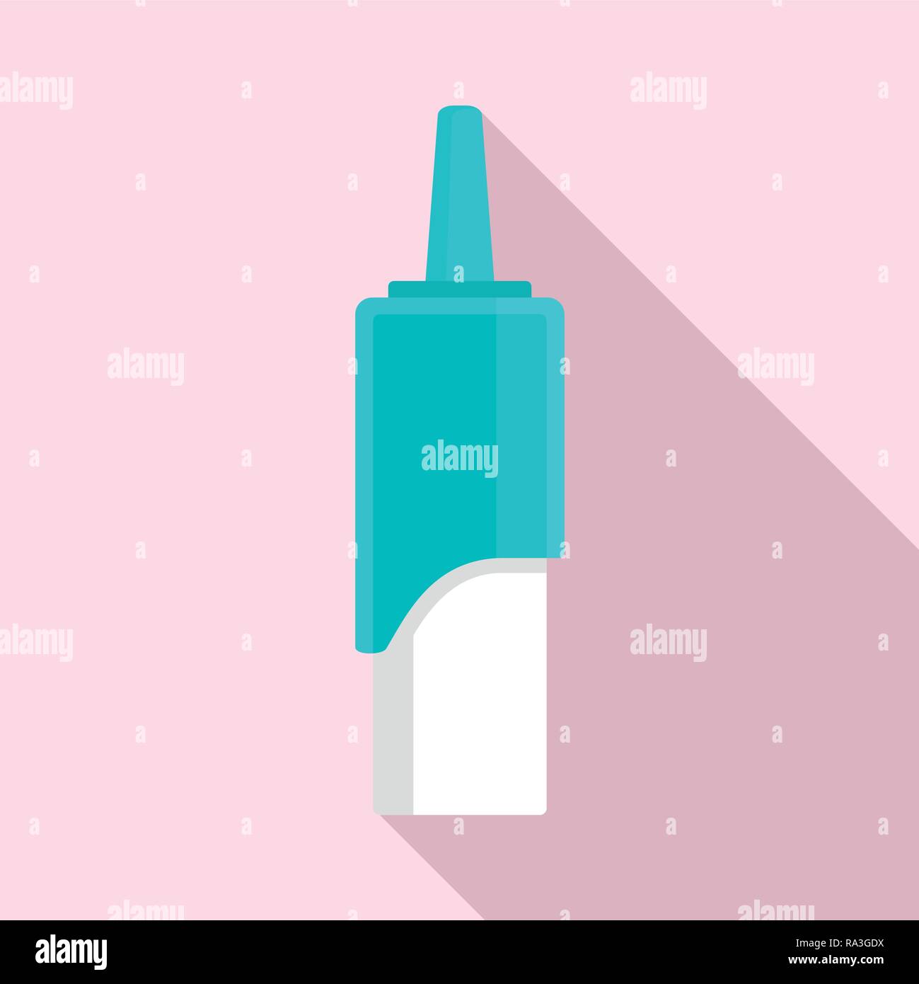 Clean lens bottle icon. Flat illustration of clean lens bottle vector ...
