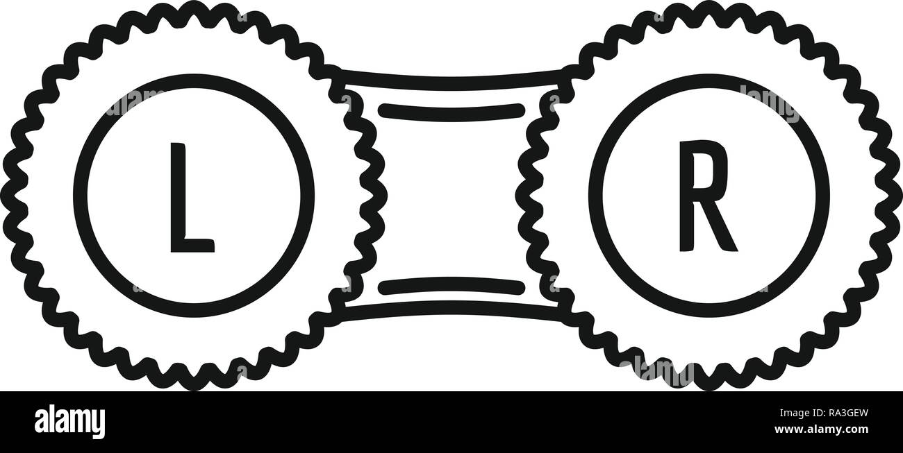 Contact lens case icon. Outline contact lens case vector icon for web ...