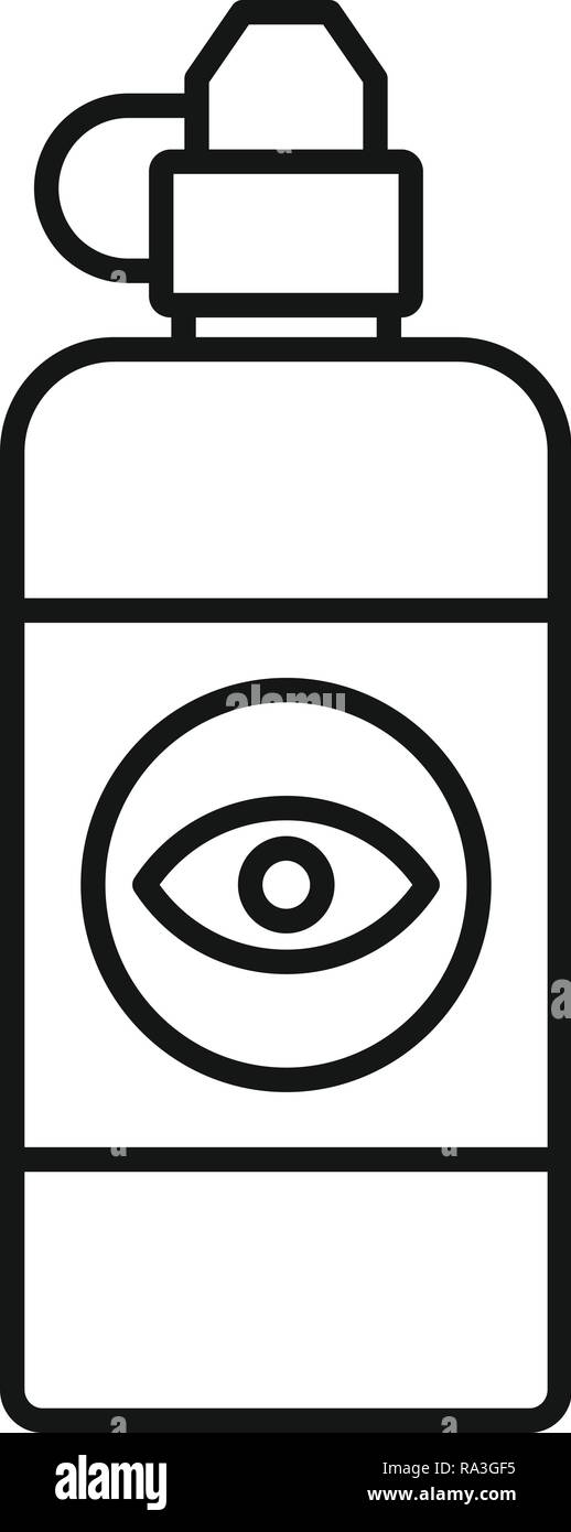 Eye clean lotion icon. Outline eye clean lotion vector icon for web ...