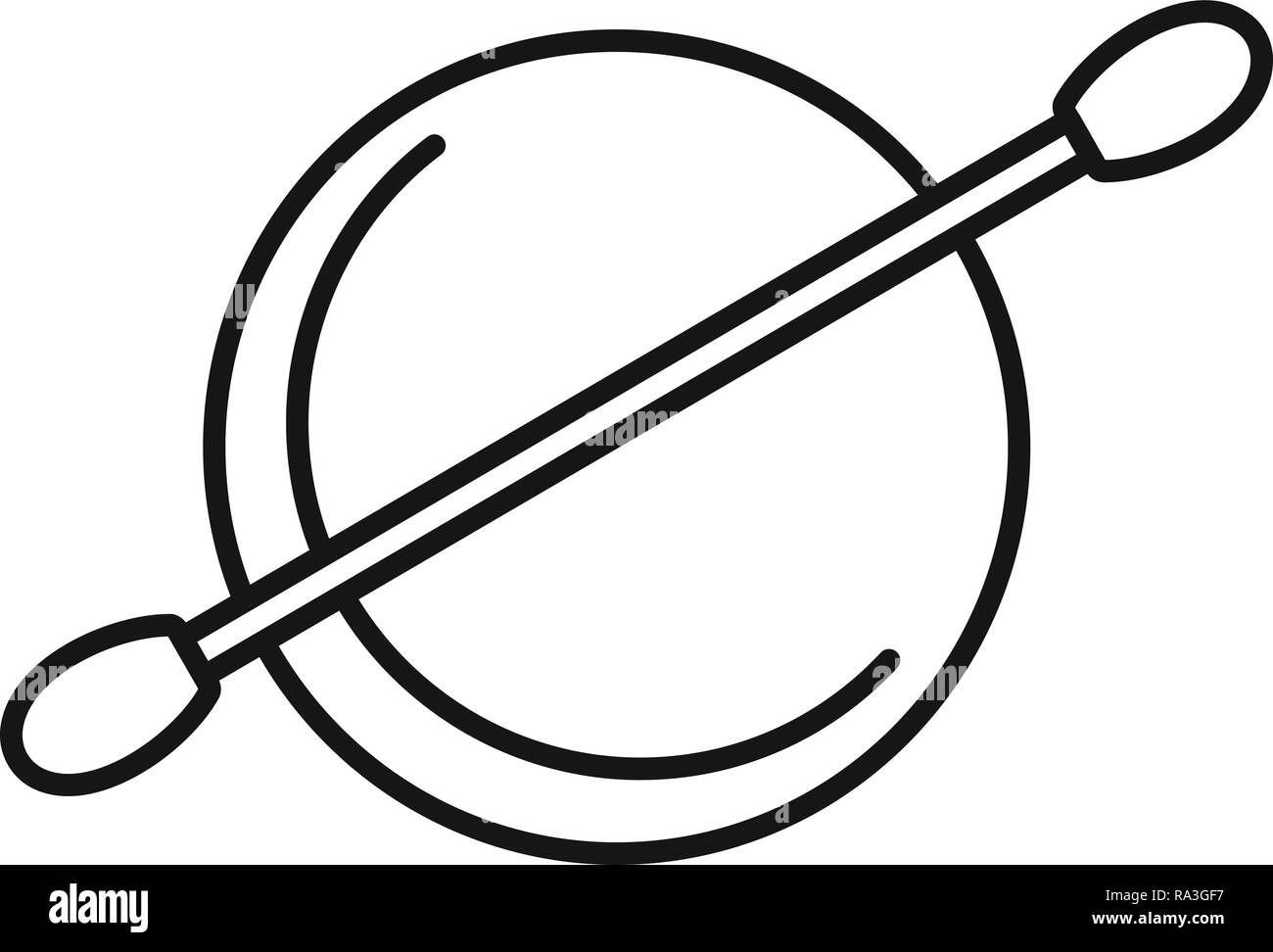 Clean lens stick icon. Outline clean lens stick vector icon for web ...