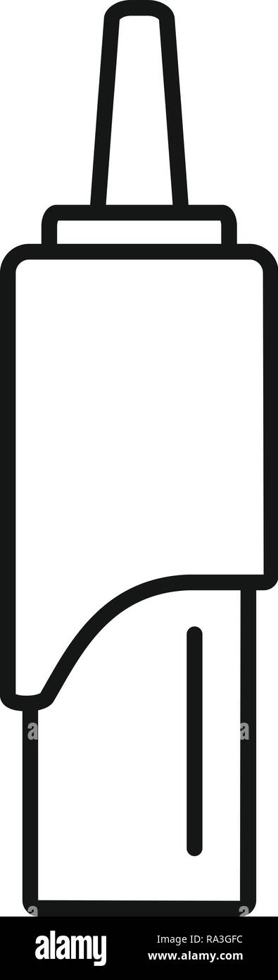 Clean lens bottle icon. Outline clean lens bottle vector icon for web ...