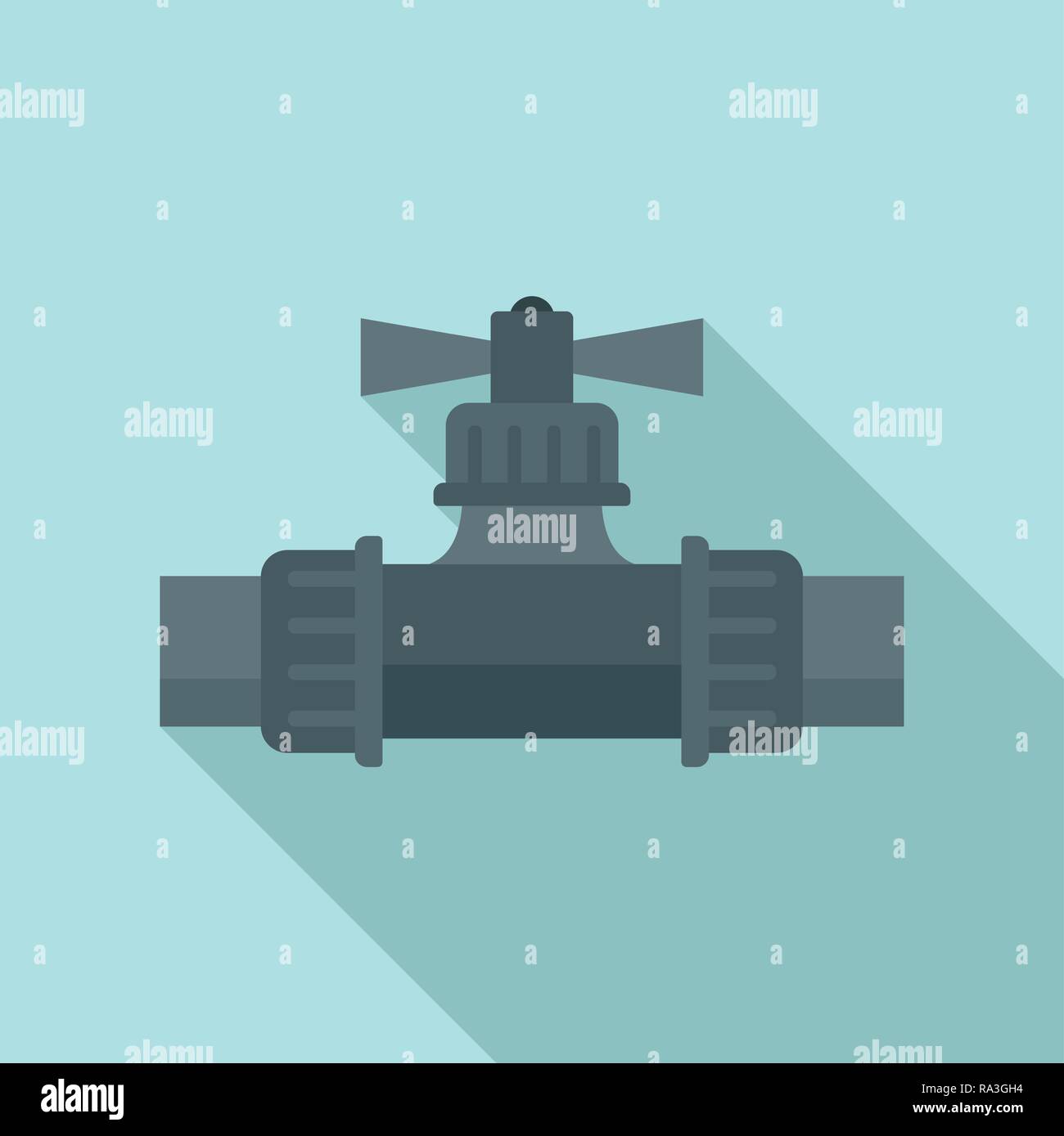 Water irrigation tap icon. Flat illustration of water irrigation tap ...