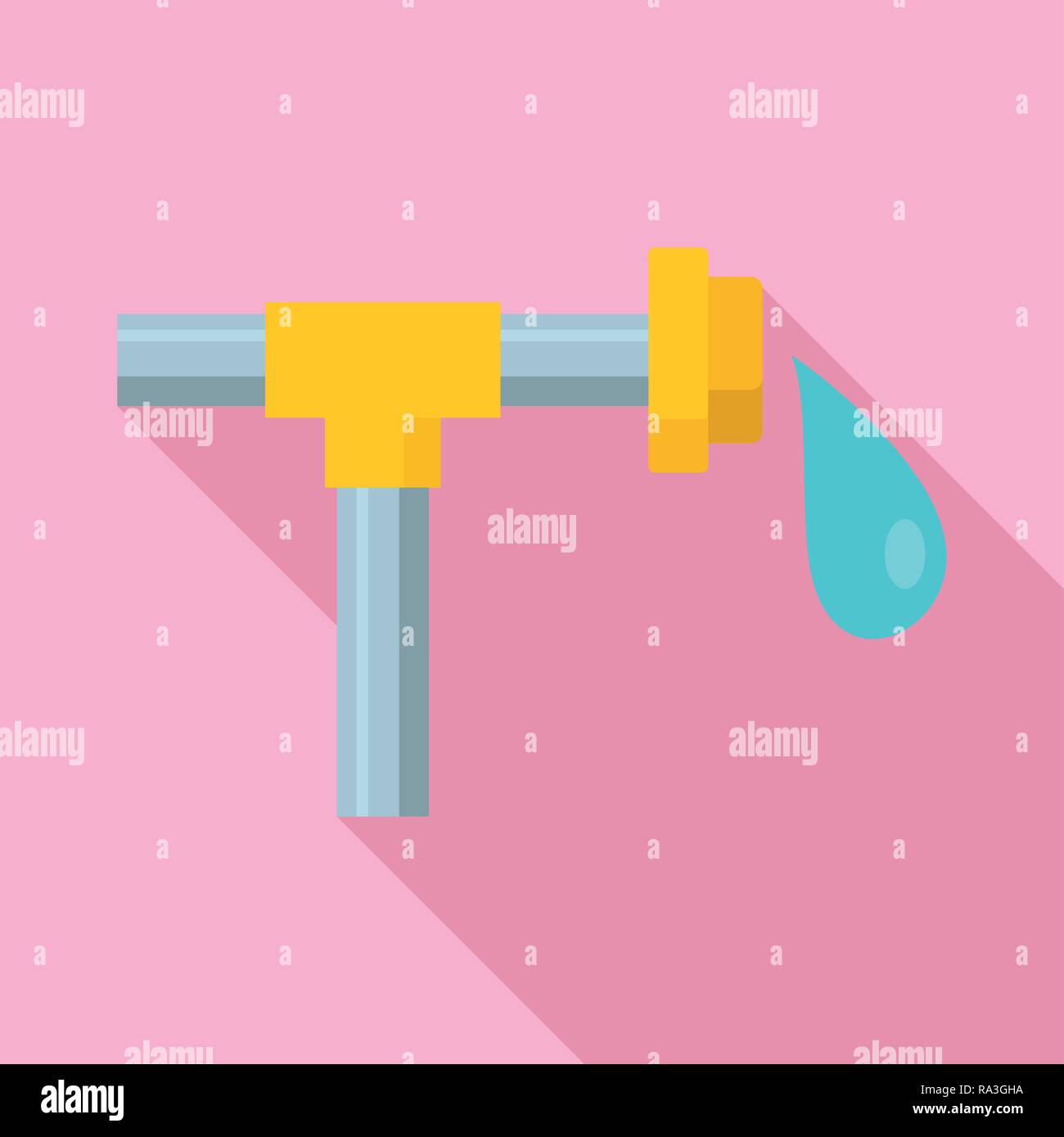 Farm drop pipe icon. Flat illustration of farm drop pipe vector icon ...