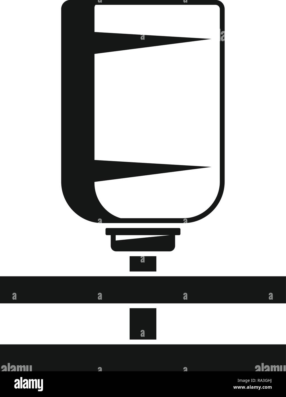 Drop barrel irrigation icon. Simple illustration of drop barrel ...
