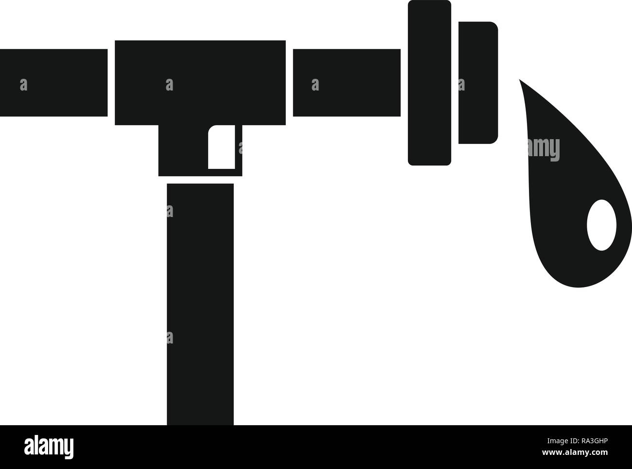 Farm drop pipe icon. Simple illustration of farm drop pipe vector icon ...