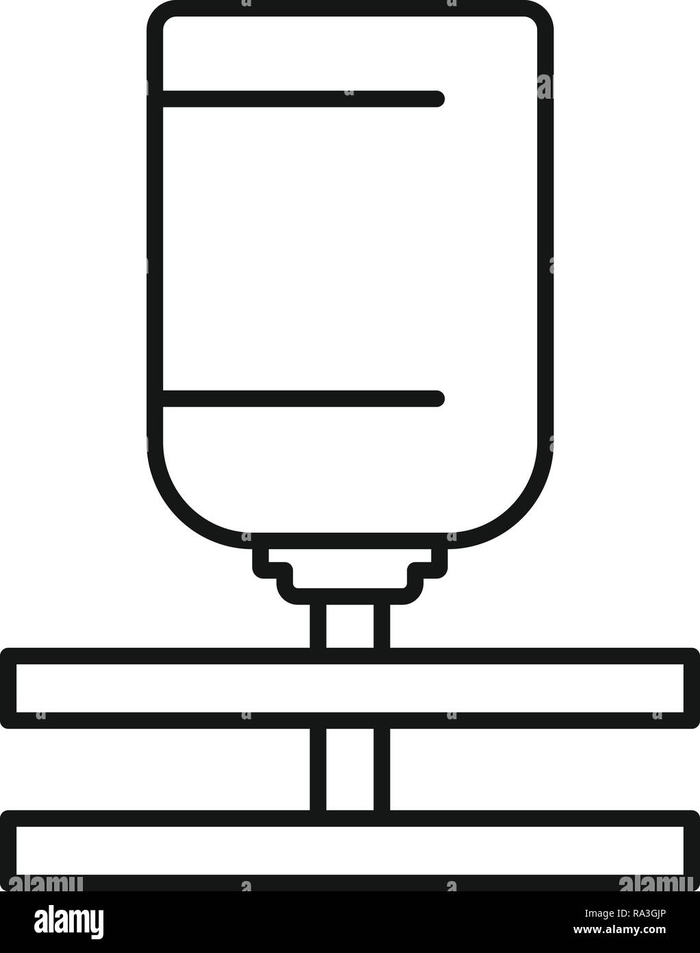 Drop barrel irrigation icon. Outline drop barrel irrigation vector icon ...