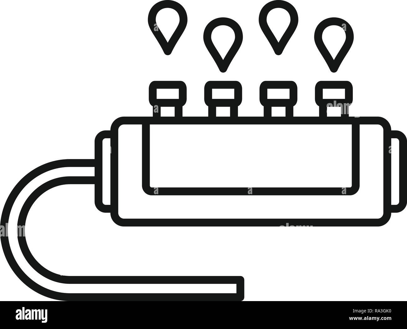 Water drop sprinkler icon. Outline water drop sprinkler vector icon for ...