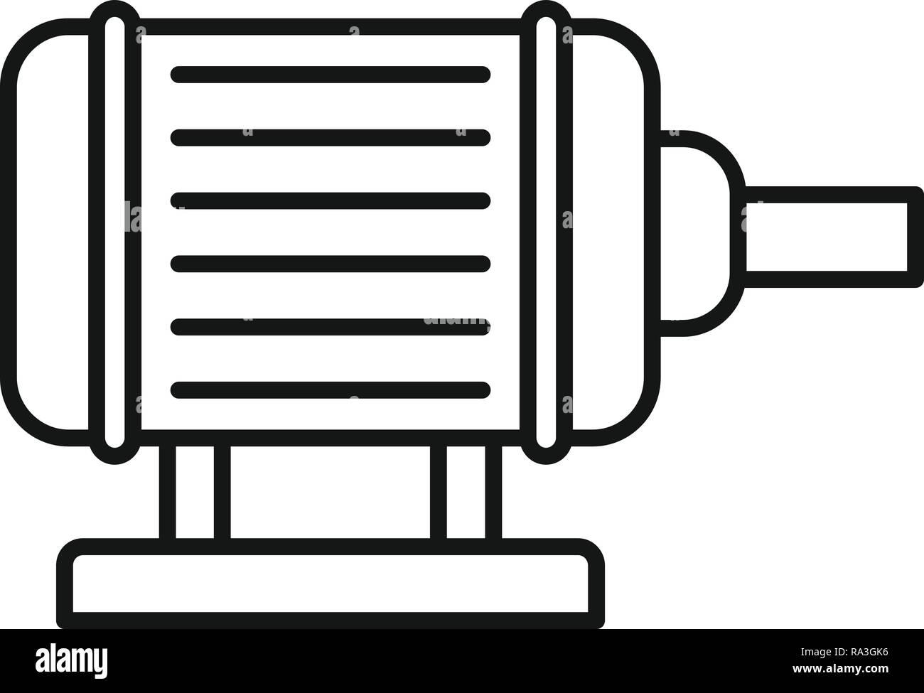 Motor pump irrigation icon. Outline motor pump irrigation vector icon ...