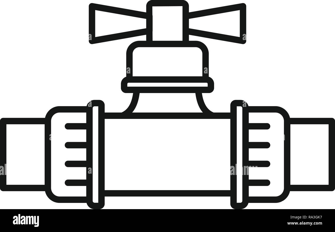 Water irrigation tap icon. Outline water irrigation tap vector icon for ...