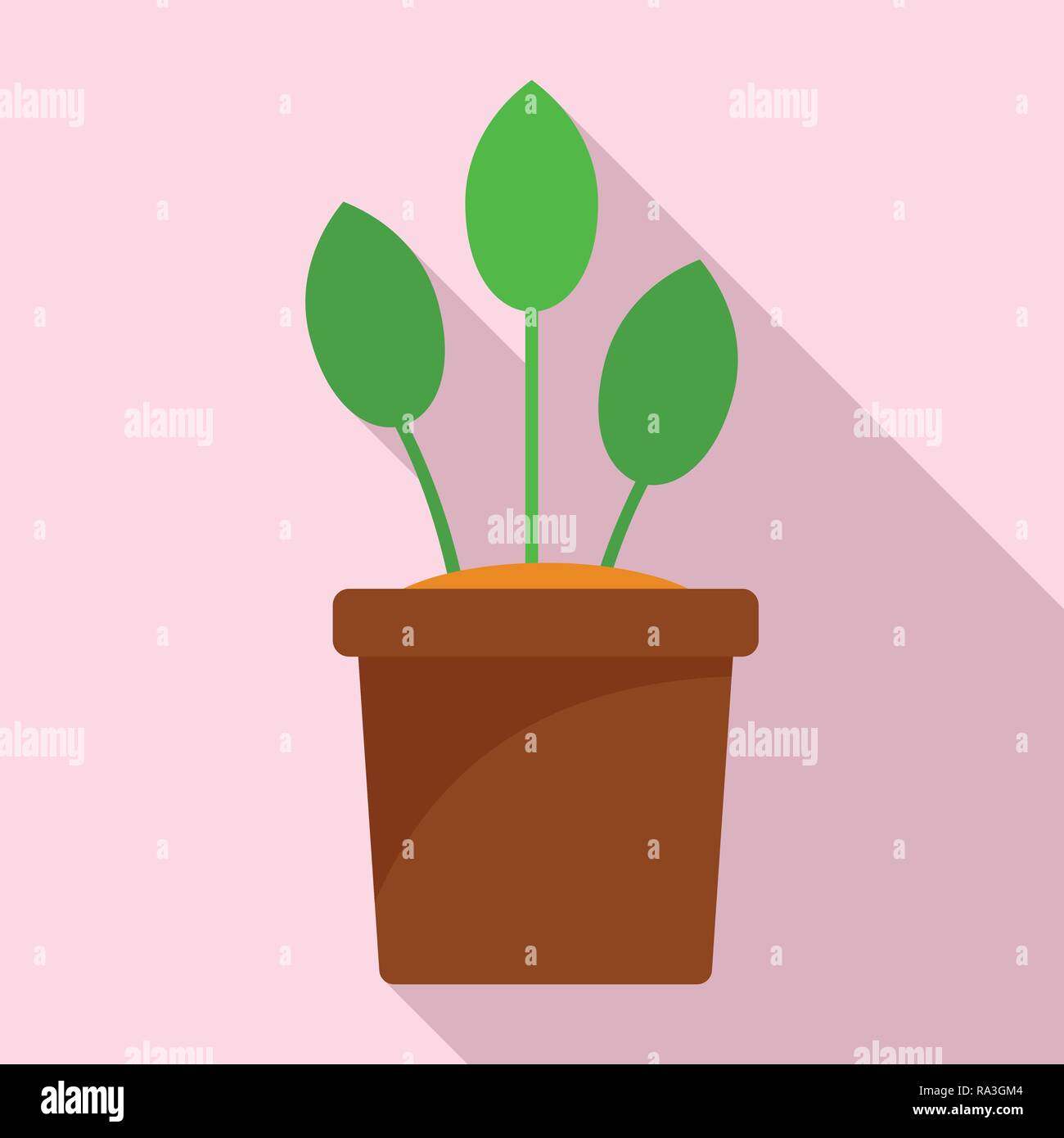 Eco plant pot icon. Flat illustration of eco plant pot vector icon for ...