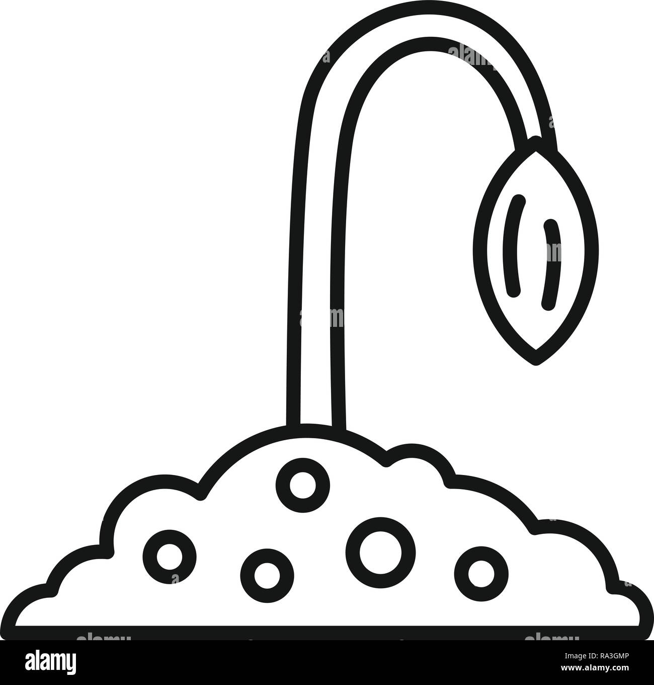 Grow seed plant icon. Outline grow seed plant vector icon for web ...