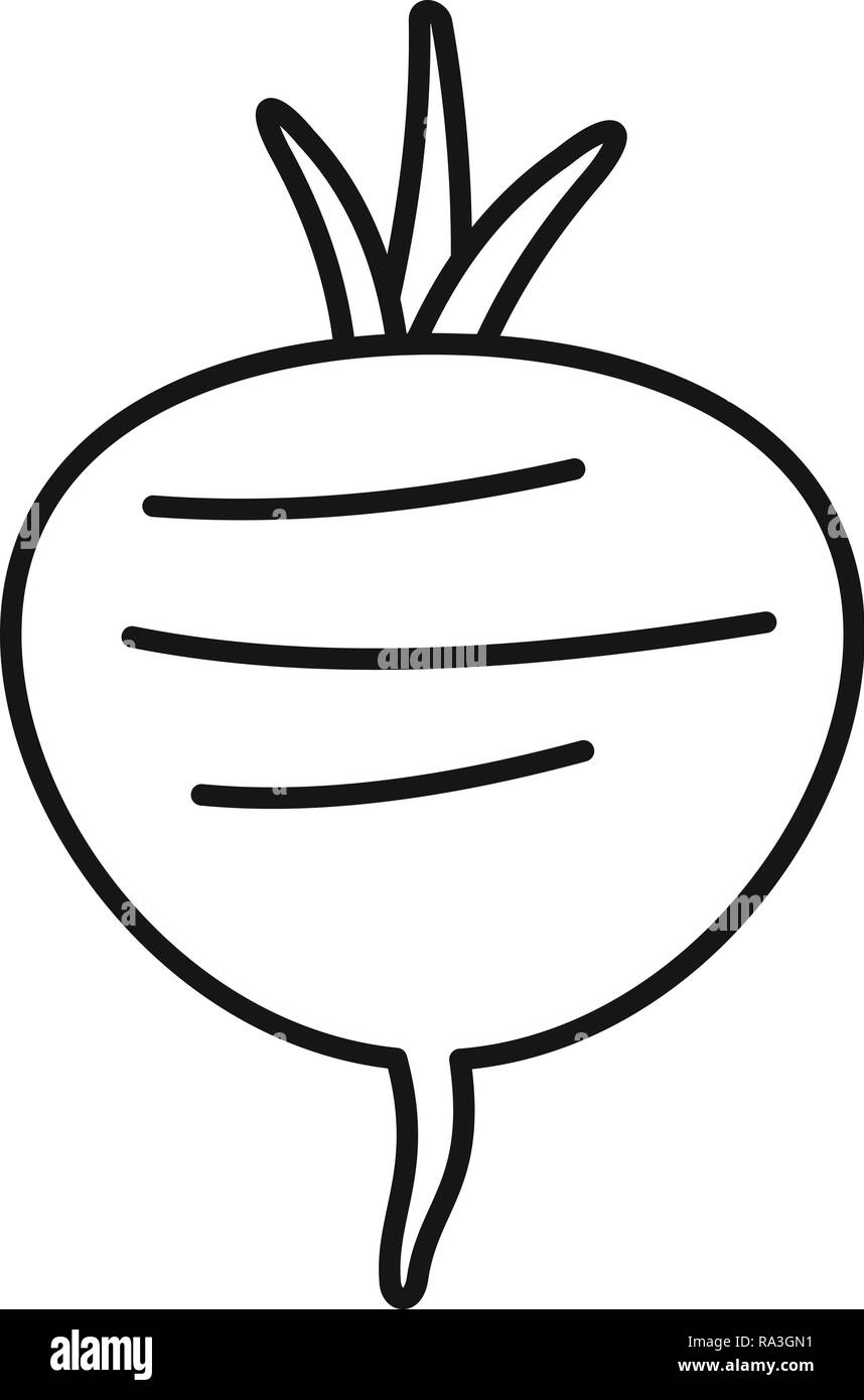 Beetroot icon. Outline beetroot vector icon for web design isolated on ...