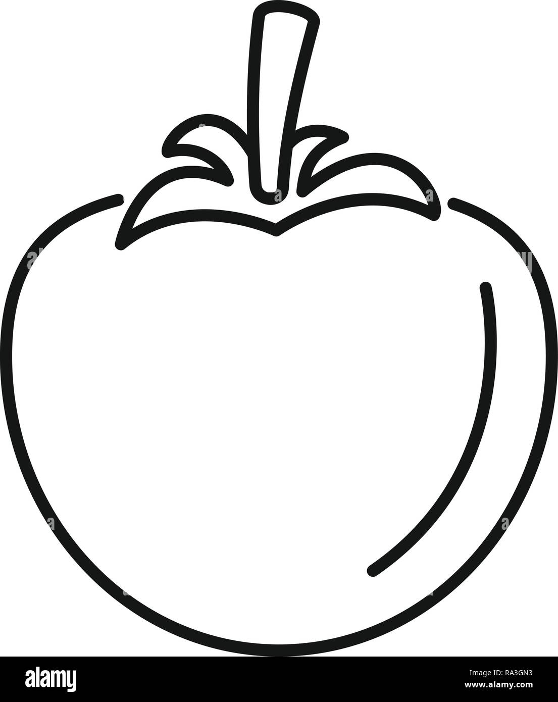 Tomato Outline Tomato Outline Vector PNG, Vector, PSD, And Clipart