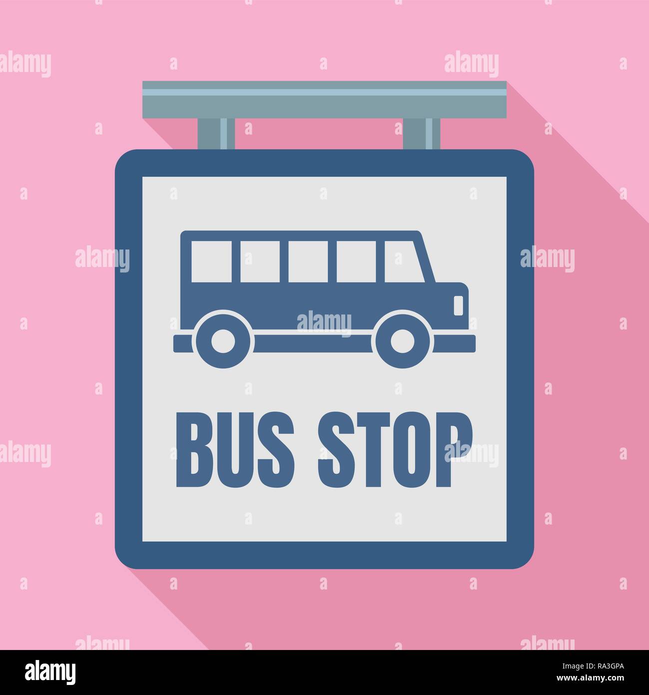 Vintage bus station sign Stock Vector Images - Alamy