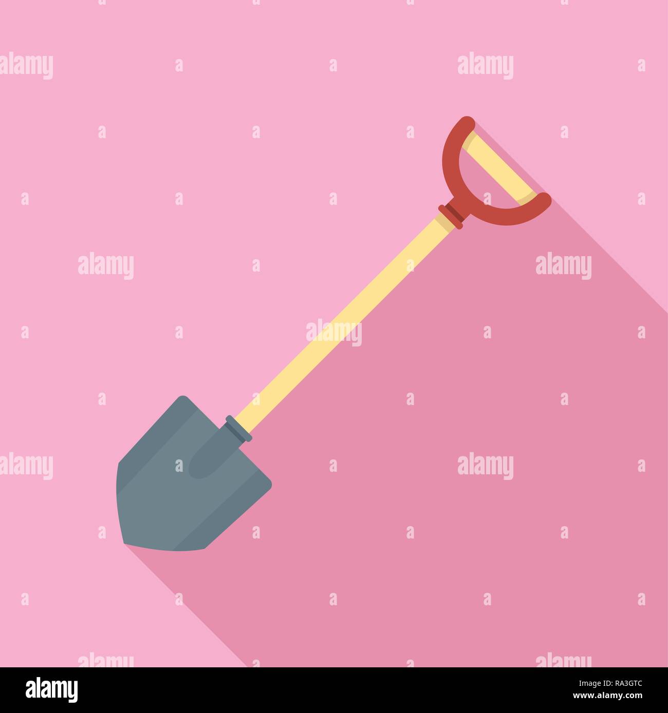 Shovel icon. Flat illustration of shovel vector icon for web design ...