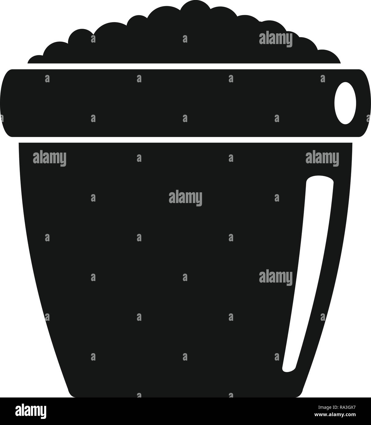 Ground pot icon. Simple illustration of ground pot vector icon for web ...