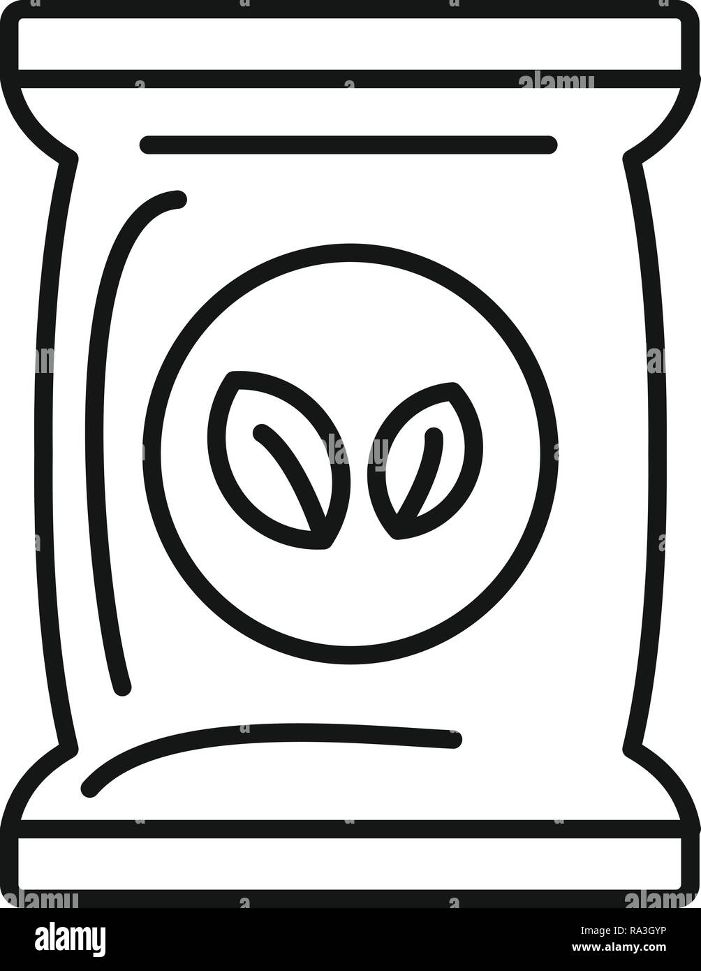 Seed plant pack icon. Outline seed plant pack vector icon for web ...