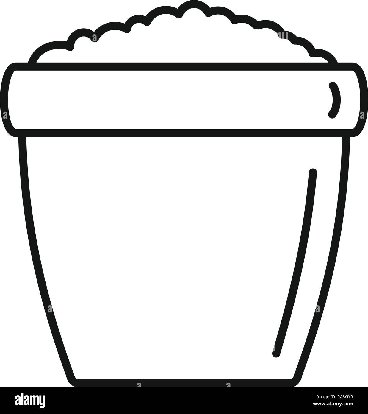 Ground pot icon. Outline ground pot vector icon for web design isolated ...