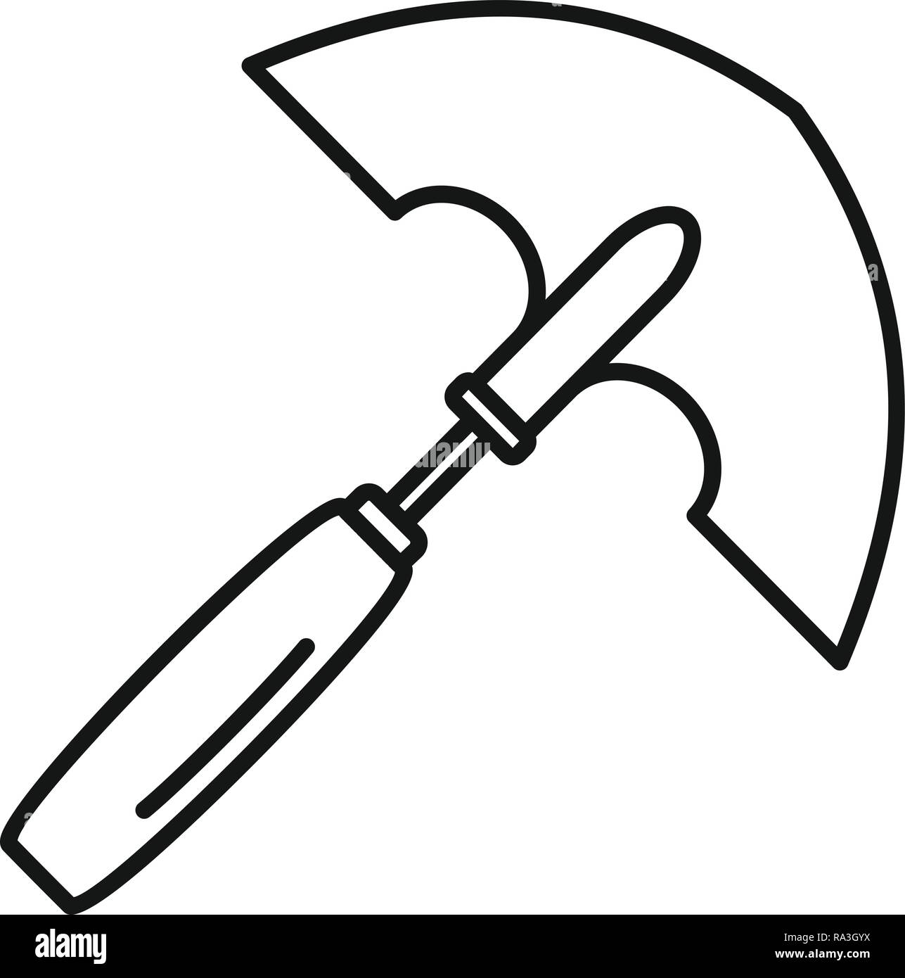 Hand dig icon. Outline hand dig vector icon for web design isolated on ...