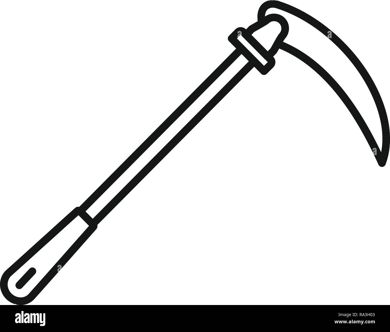 Hand scythe icon. Outline hand scythe vector icon for web design ...