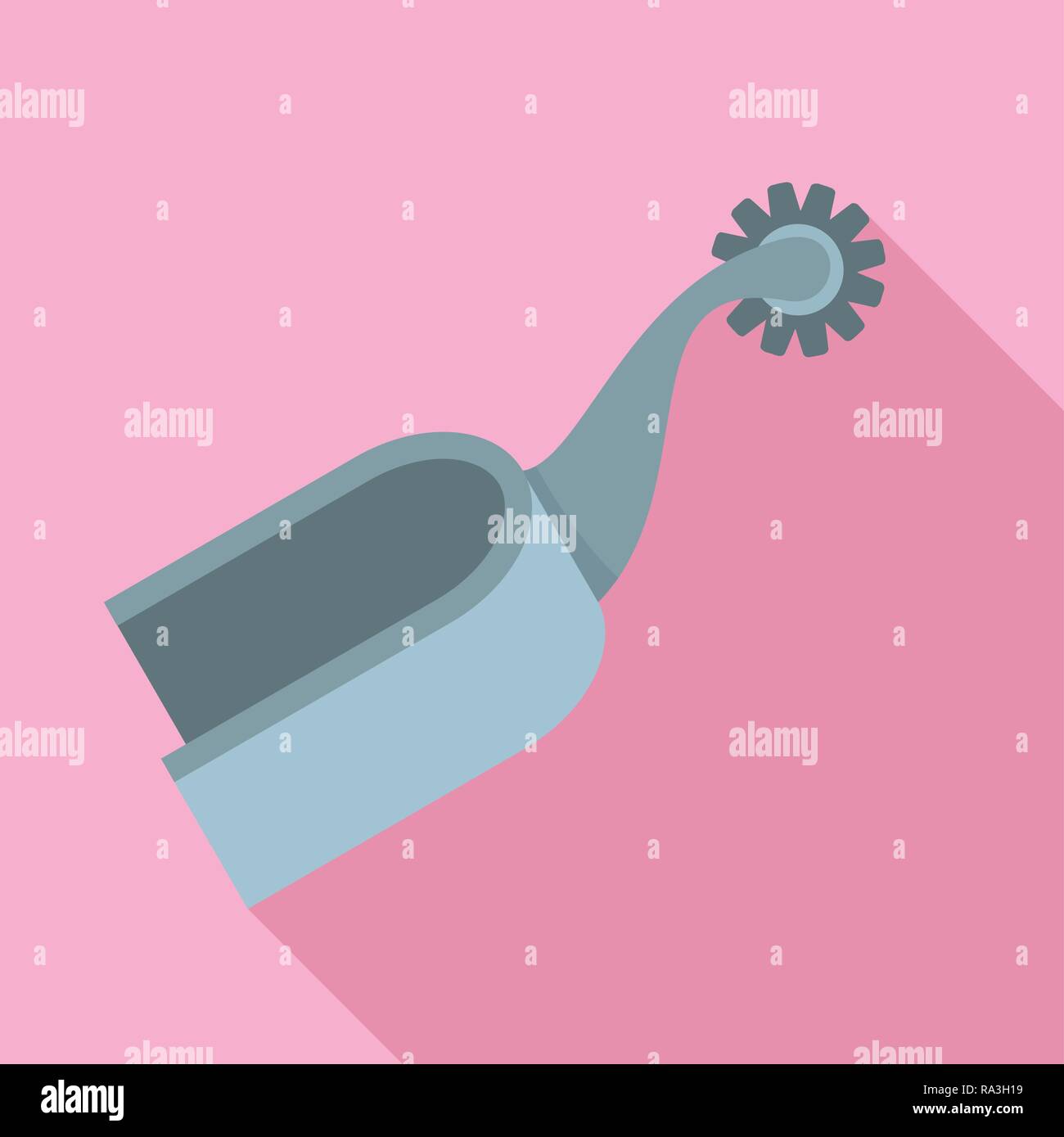 Horse spurs equestrian riding icon. Flat illustration of horse spurs ...