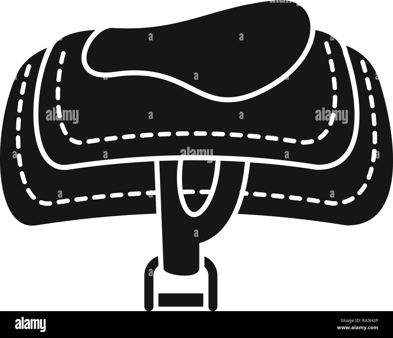 Horse riding saddle icon. Simple illustration of horse riding saddle ...
