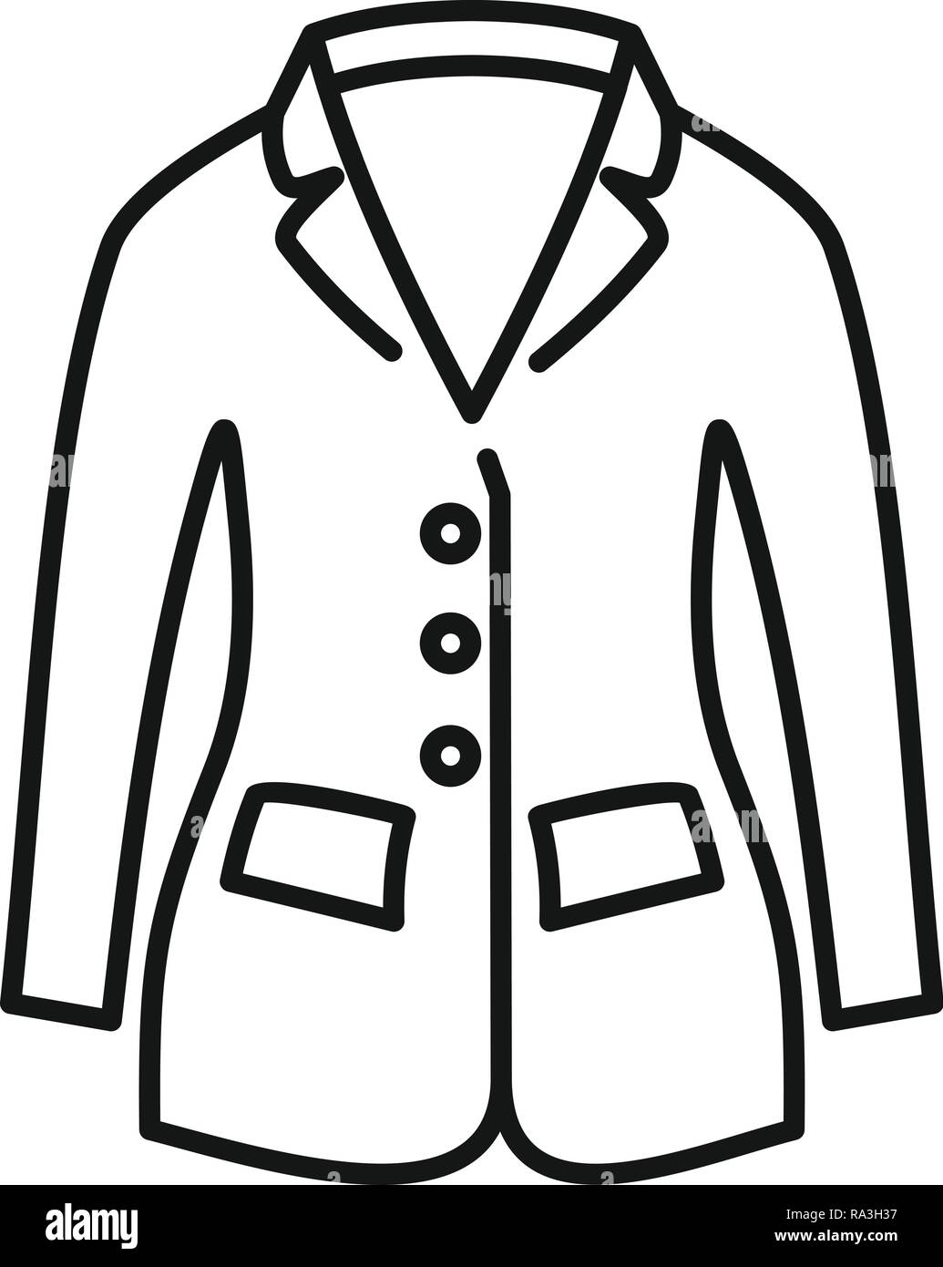 Horse riding jacket icon. Outline horse riding jacket vector icon for ...