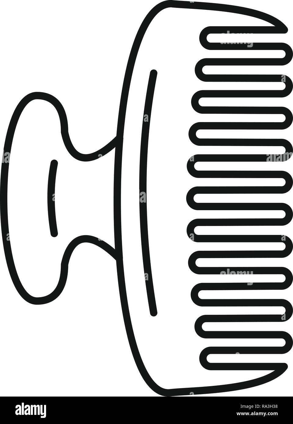 Horse comb icon. Outline horse comb vector icon for web design isolated ...