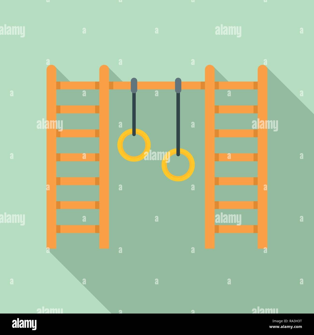 Kid amusement rings icon. Flat illustration of kid amusement rings ...