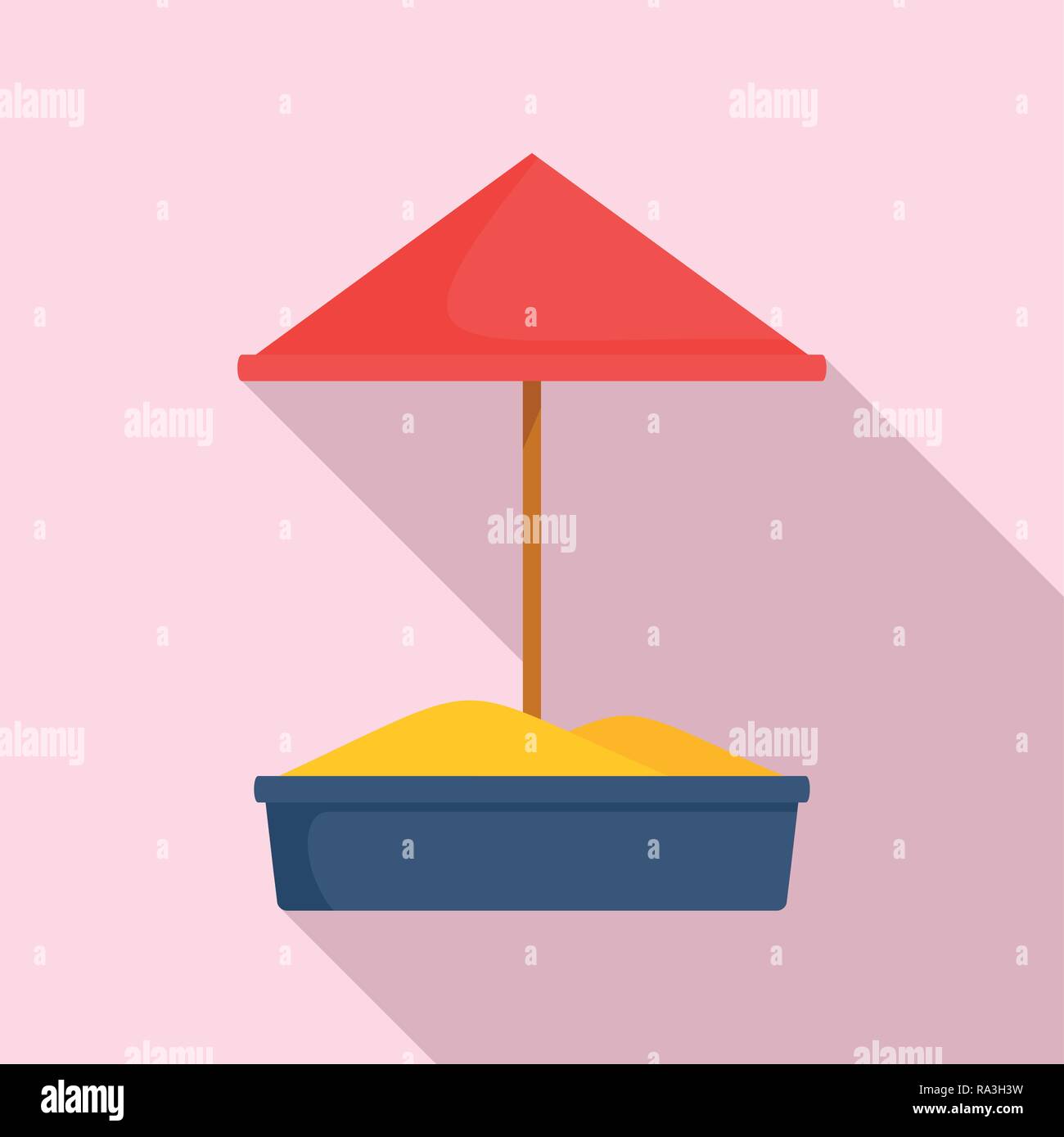 Sand kid playground icon. Flat illustration of sand kid playground ...