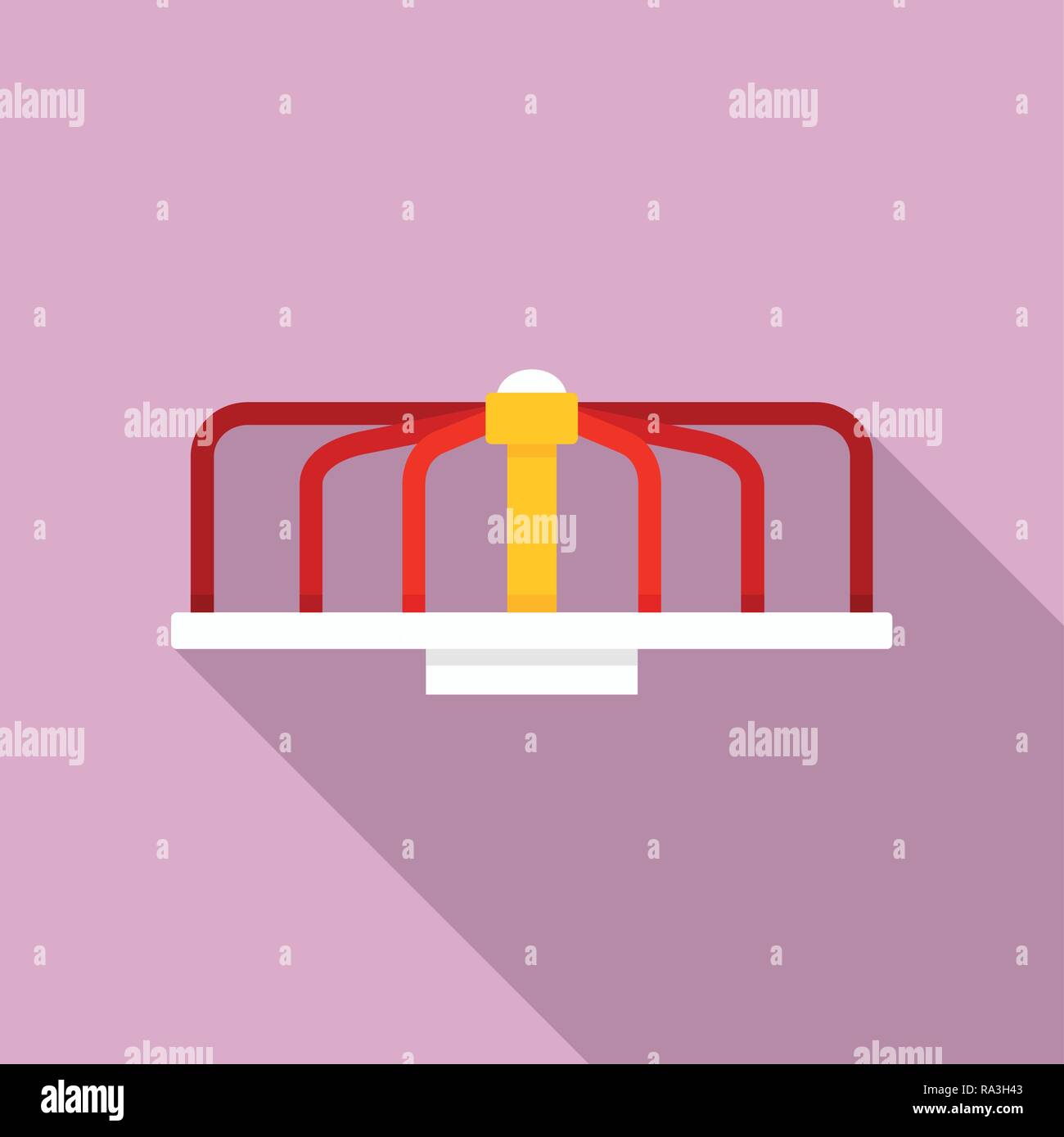 Rotation amusement kid icon. Flat illustration of rotation amusement ...