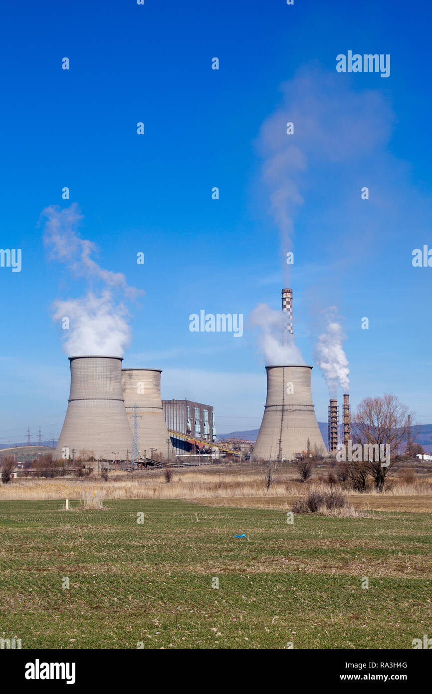 Coal powered Bobov dol thermal power plant in Bulgaria Stock Photo - Alamy