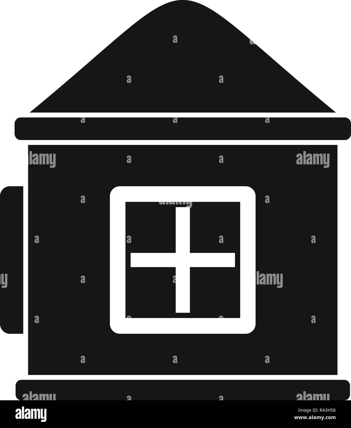 Plastic kid play house icon. Simple illustration of plastic kid play ...