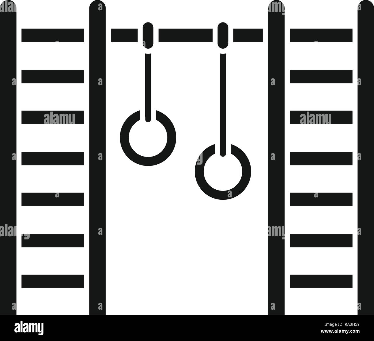 Kid amusement rings icon. Simple illustration of kid amusement rings ...