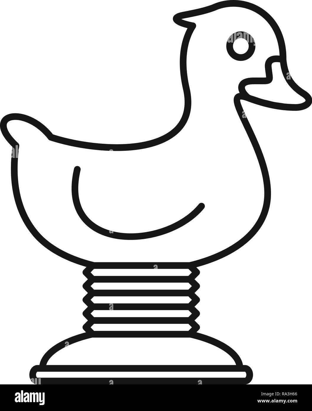 Riding kid duck icon. Outline riding kid duck vector icon for web ...
