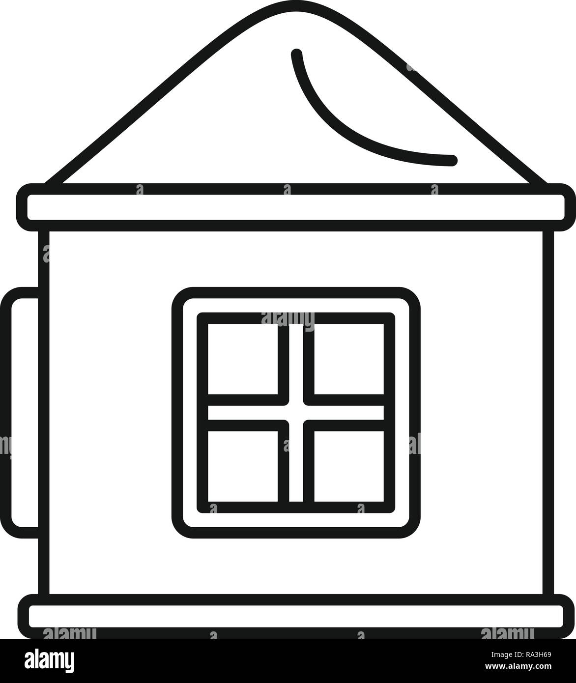 Plastic kid play house icon. Outline plastic kid play house vector icon ...