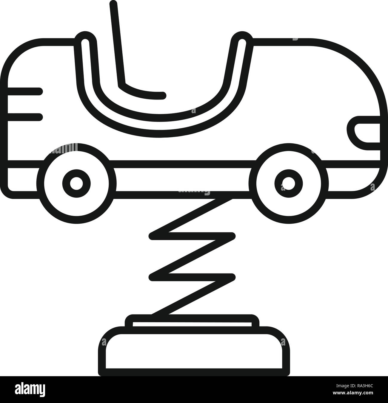 Kid car spring icon. Outline kid car spring vector icon for web design ...