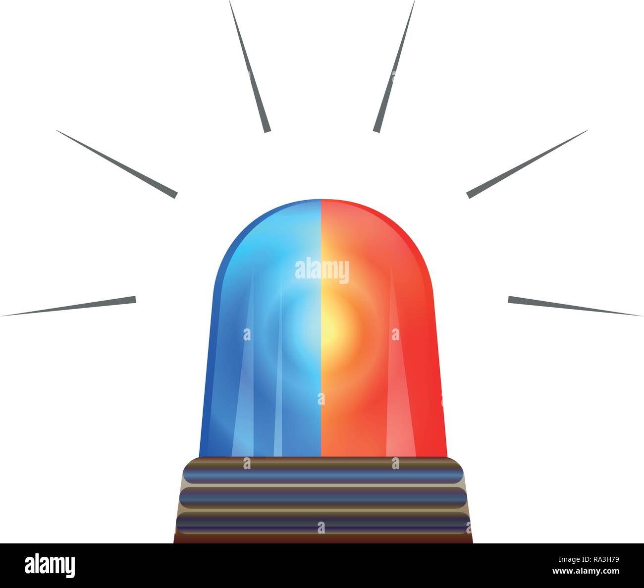 Red blue flasher icon. Cartoon of red blue flasher vector icon for web ...