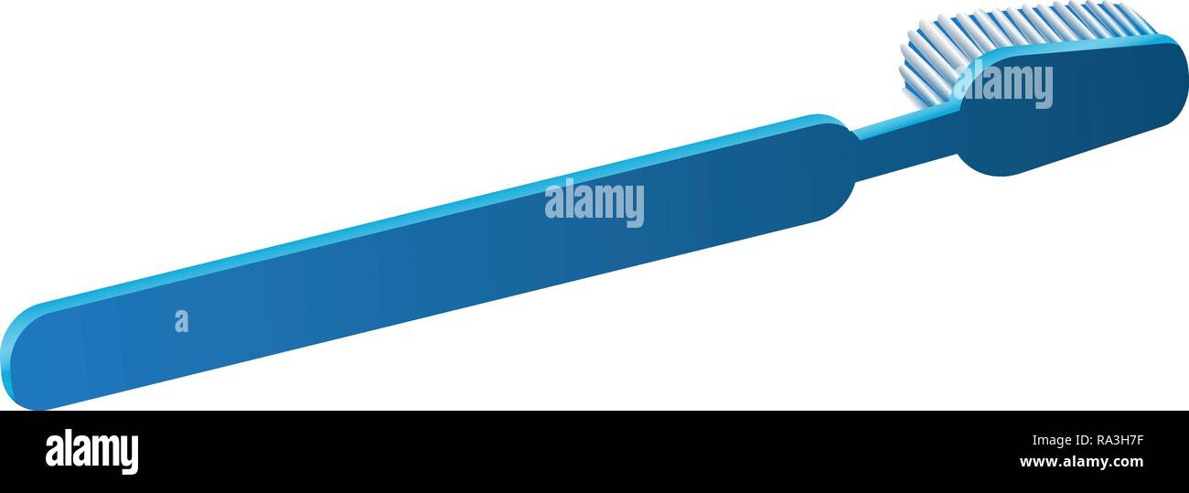 Blue toothbrush icon. Cartoon of blue toothbrush vector icon for web ...