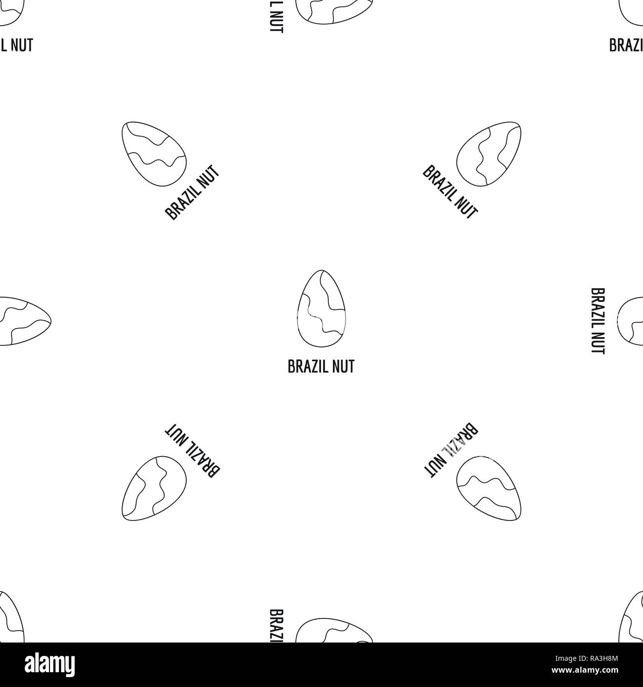 Brazil nut icon. Outline illustration of brazil nut vector icon for web ...