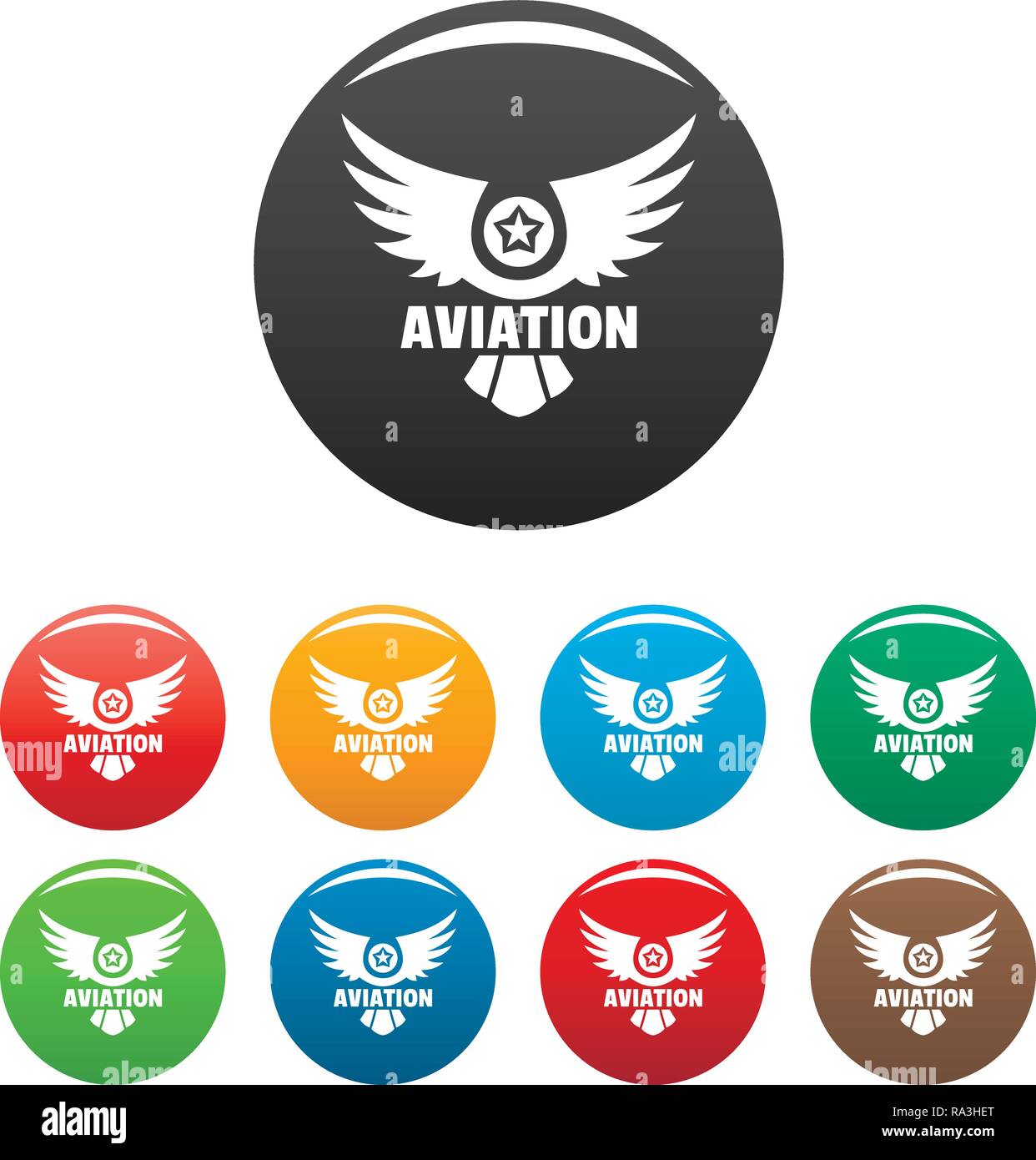Aviation icons set 9 color vector isolated on white for any design ...
