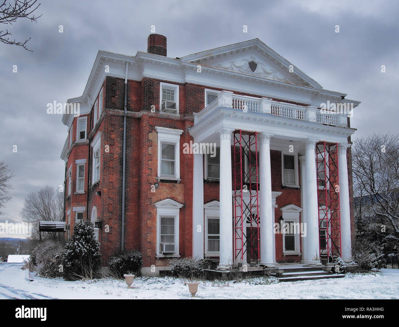 Syracuse, New Yiork, USA. December 30, 2018. The Barnes-Hiscock Mansion ...