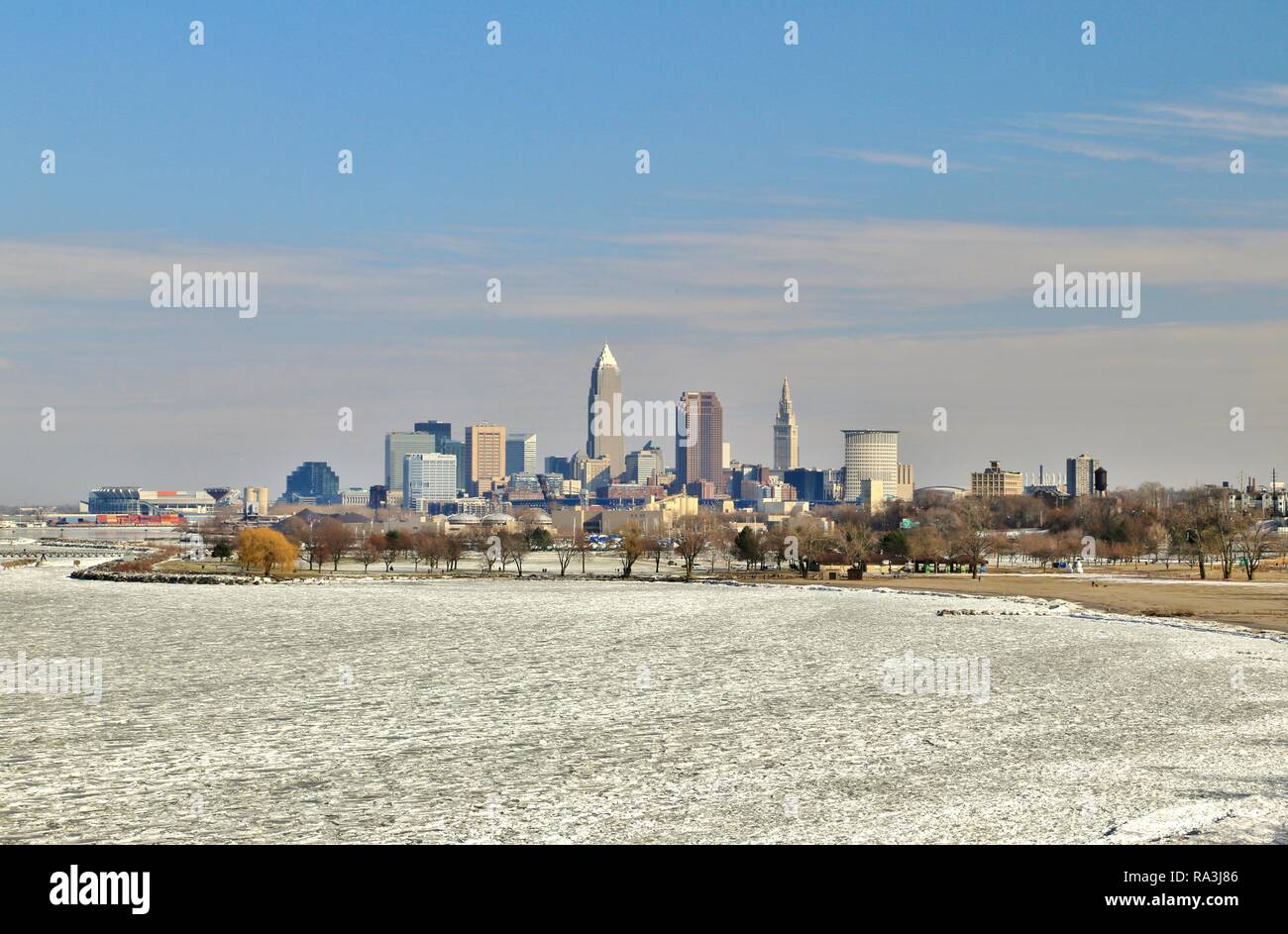 Winter season in Downtown Cleveland Stock Photo - Alamy
