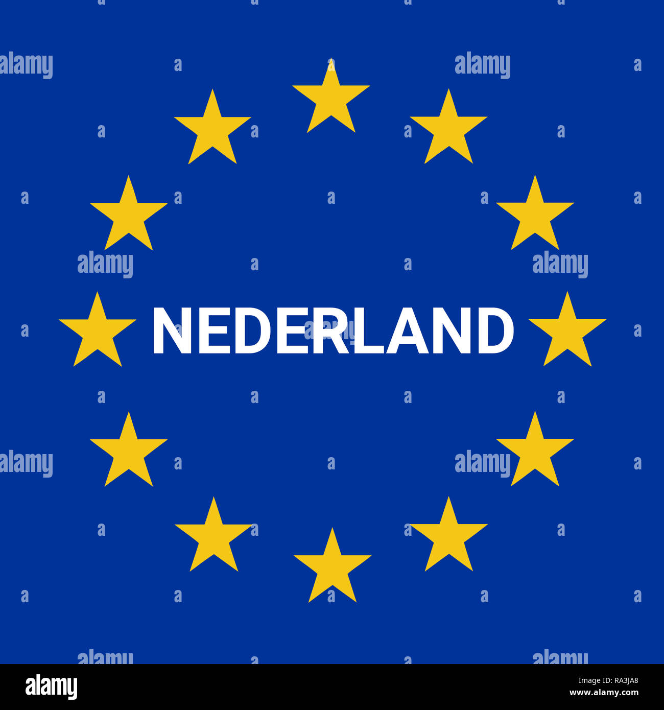 Netherlands border road sign illustration Stock Photo - Alamy