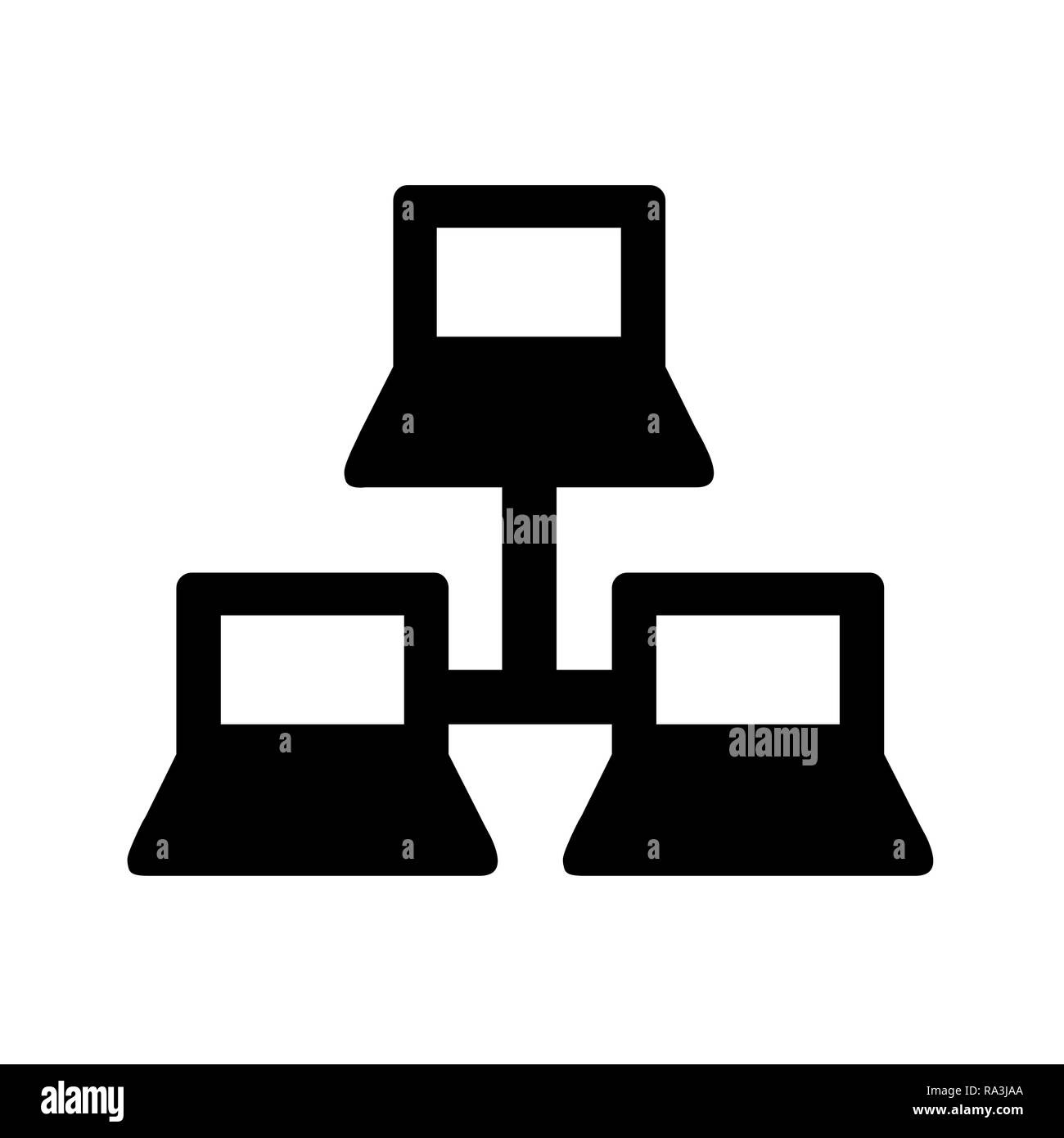 Computer network icon illustration Stock Photo - Alamy