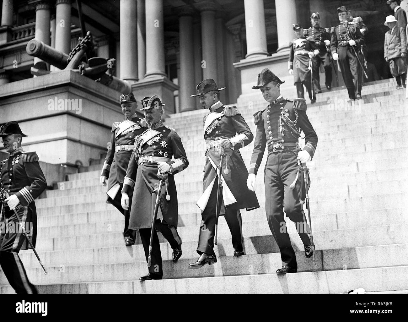 German naval officers at the U.S. Navy Department - Captain J.L. Jaune ...