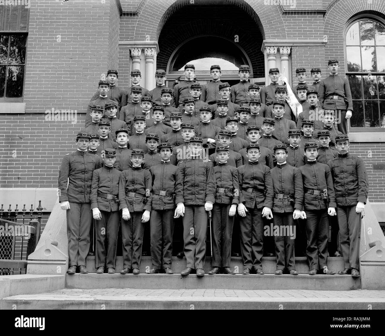 Eastern High School group of cadets ca. early 1900s before 1945 Stock ...