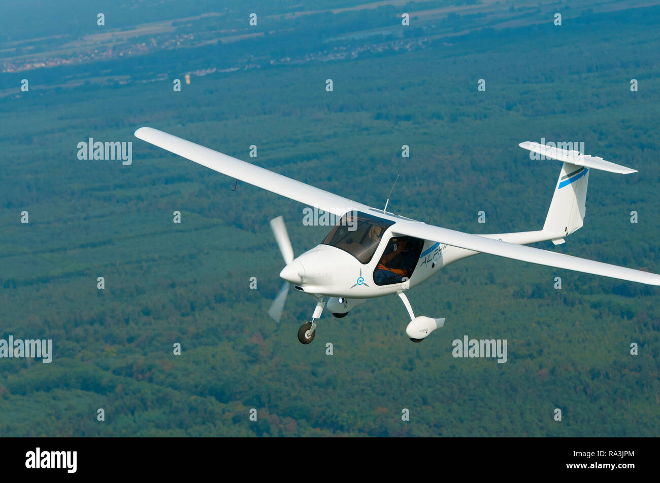 France, Bas-Rhin (67), Haguenau, new light airplane with electric motor ...