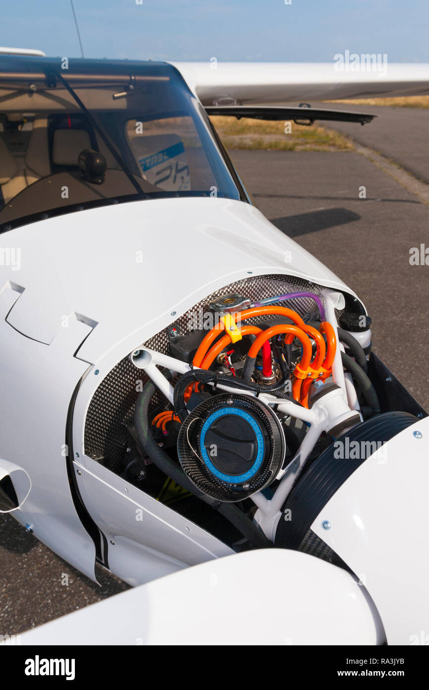 France, Bas-Rhin (67), Haguenau airport, new light airplane electric ...